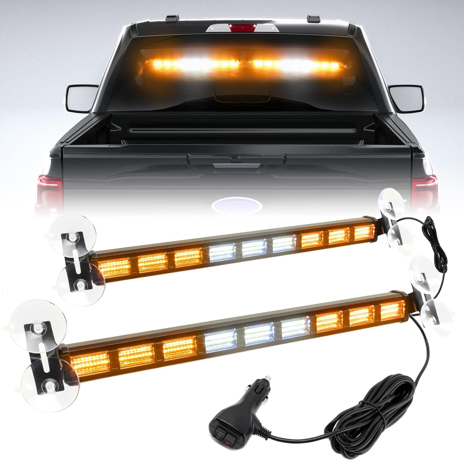EIRUIYO 6 Colors Changing 162 LED Emergency Strobe Light Bar 2 in 1 ...